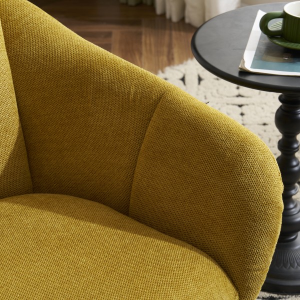 Noah Swivel Chair Leisure Armchair Yellow Tudor Furniture