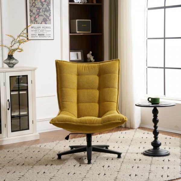 Cliff Swivel Chair Leisure Rocking Chair Yellow | Tudor Furniture