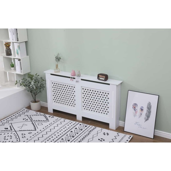 Cambridge White radiator cover large | Tudor Furniture