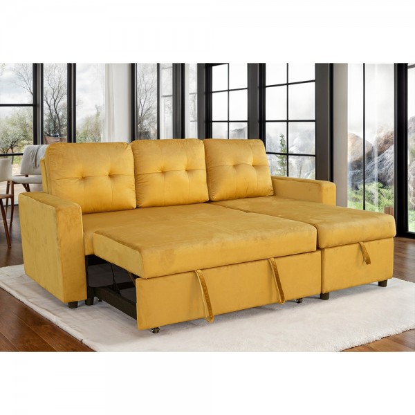 sofa bed mustard