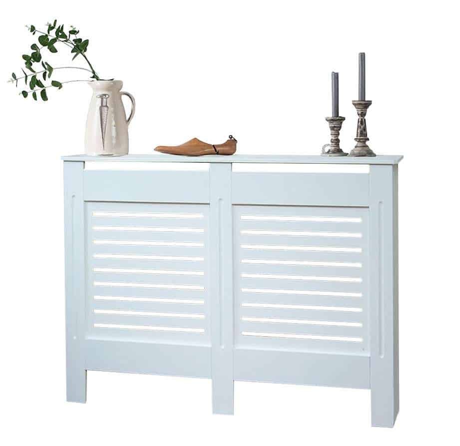 White Painted Modern Wood Radiator Cover-Large | Tudor Furniture