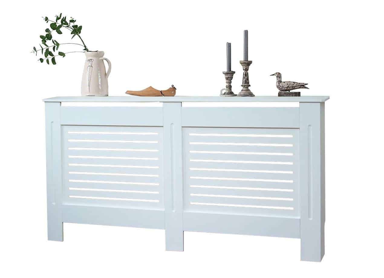 White Painted Modern Wood Radiator Cover-Extra Large | Tudor Furniture