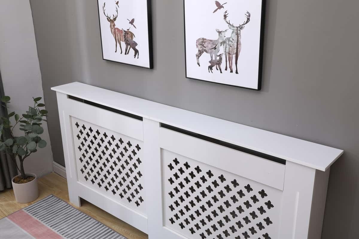 Malton White radiator cover X-large | Tudor Furniture