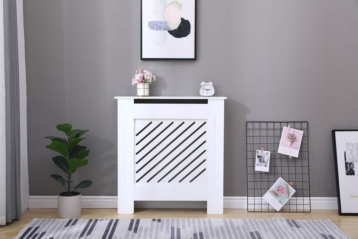 Milford White radiator cover small | Tudor Furniture