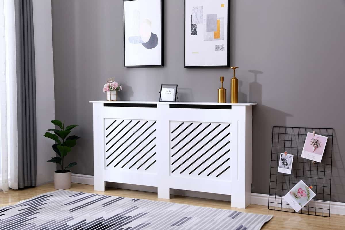 Milford White radiator cover large | Tudor Furniture