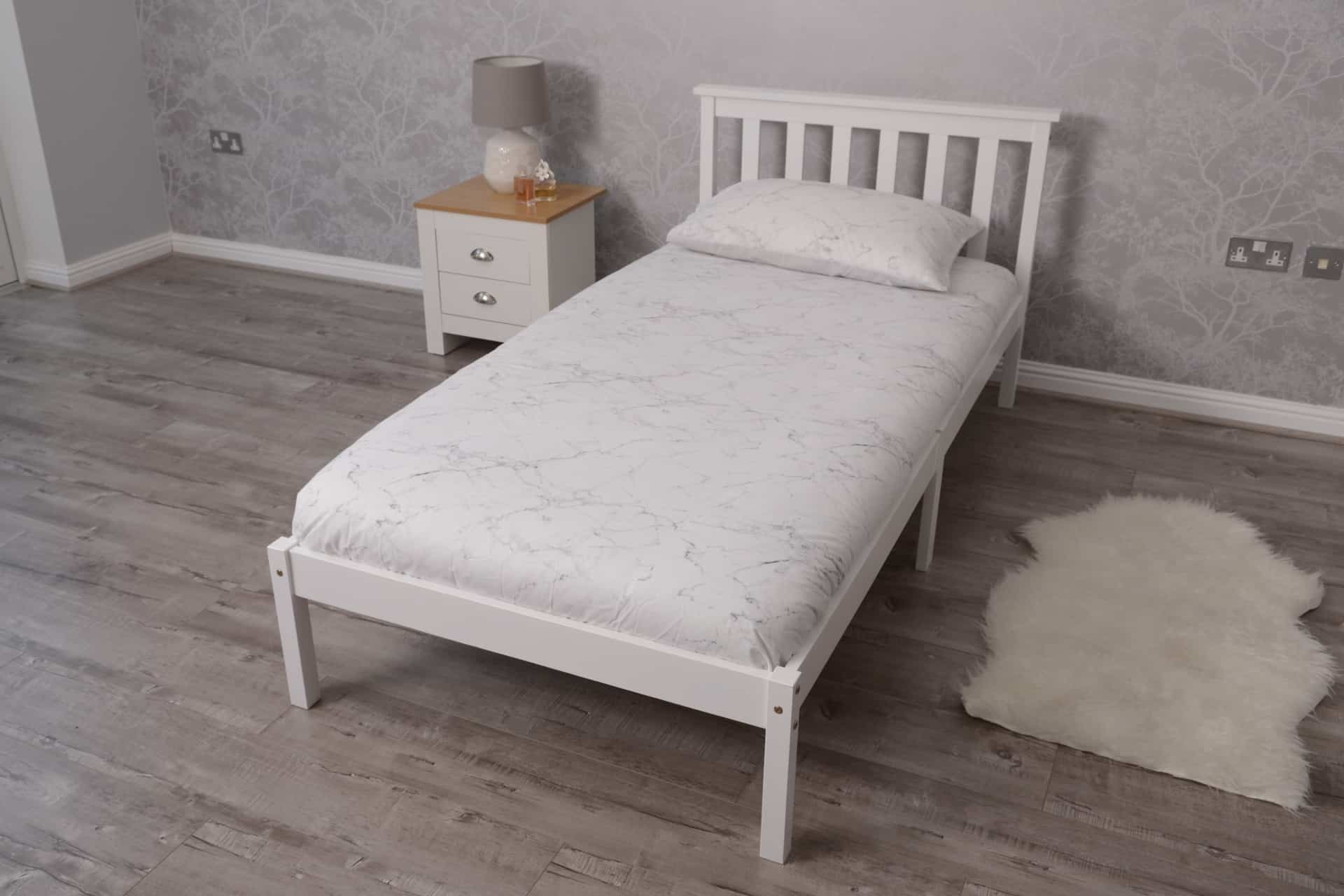 White Pine Wood Single Bed Frame | Tudor Furniture