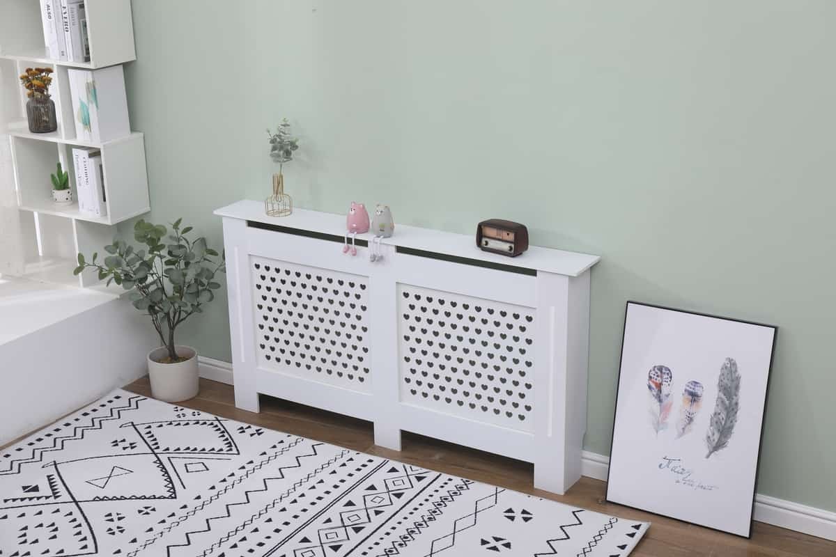 Cambridge White radiator cover large | Tudor Furniture