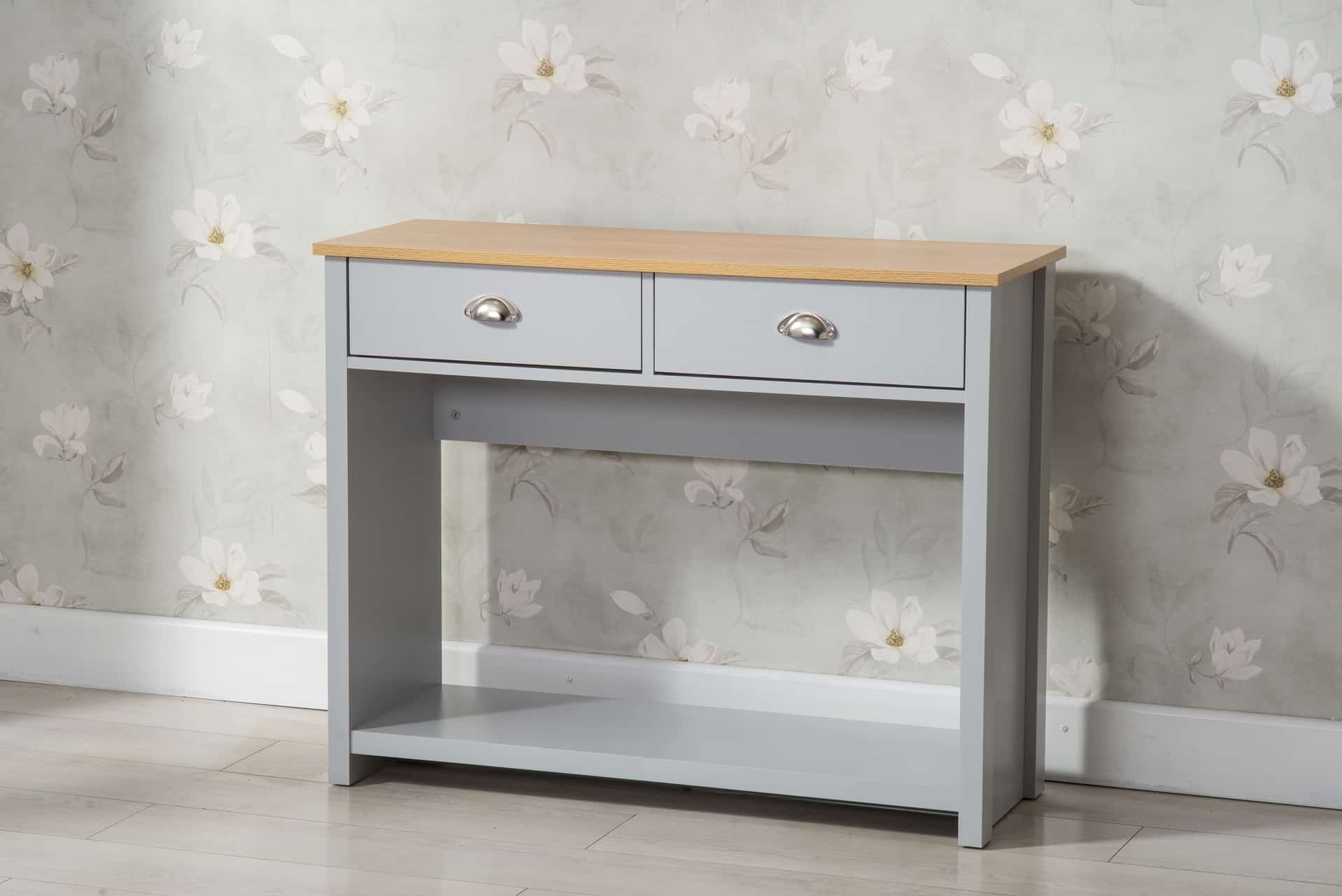 Heritage Grey Oak Console Table | Tudor Furniture